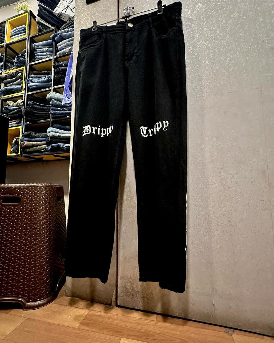 Drippy Trippy Black Jeans – You Design We Create (YDWC)